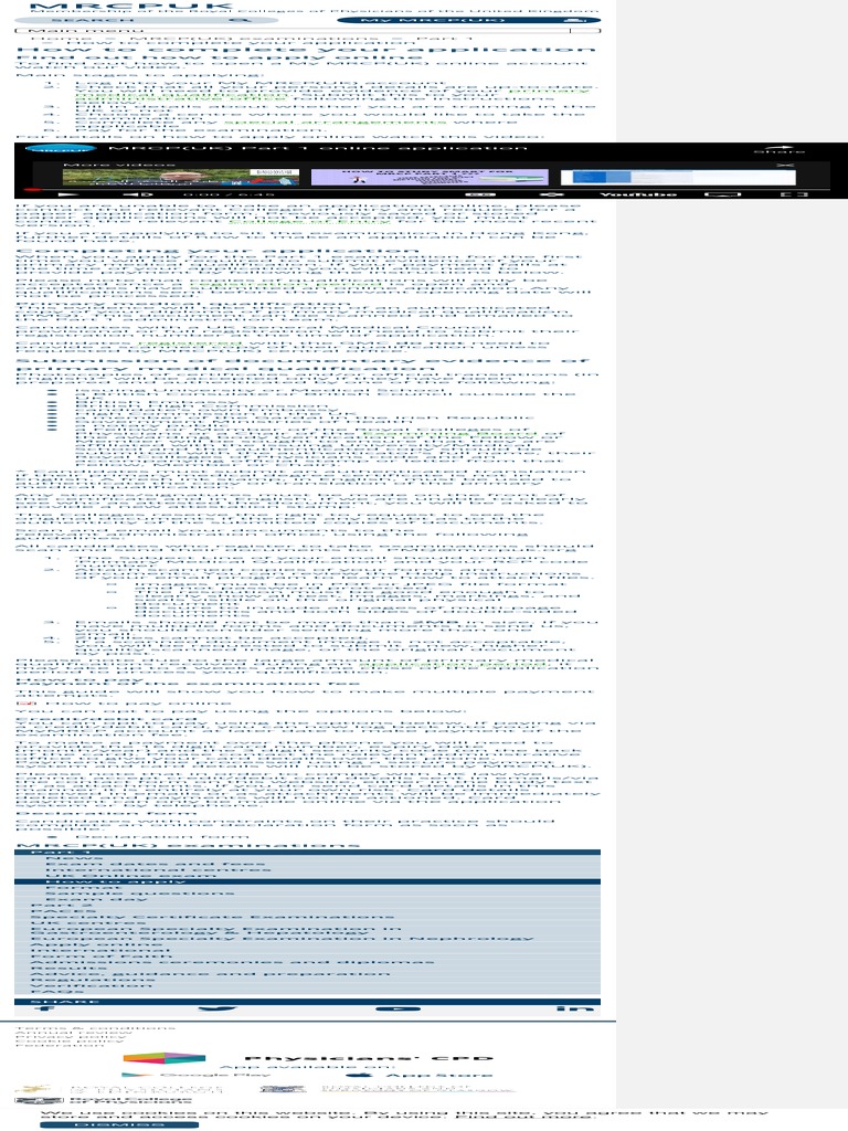 How To Complete Your Application MRCPUK 2 | PDF