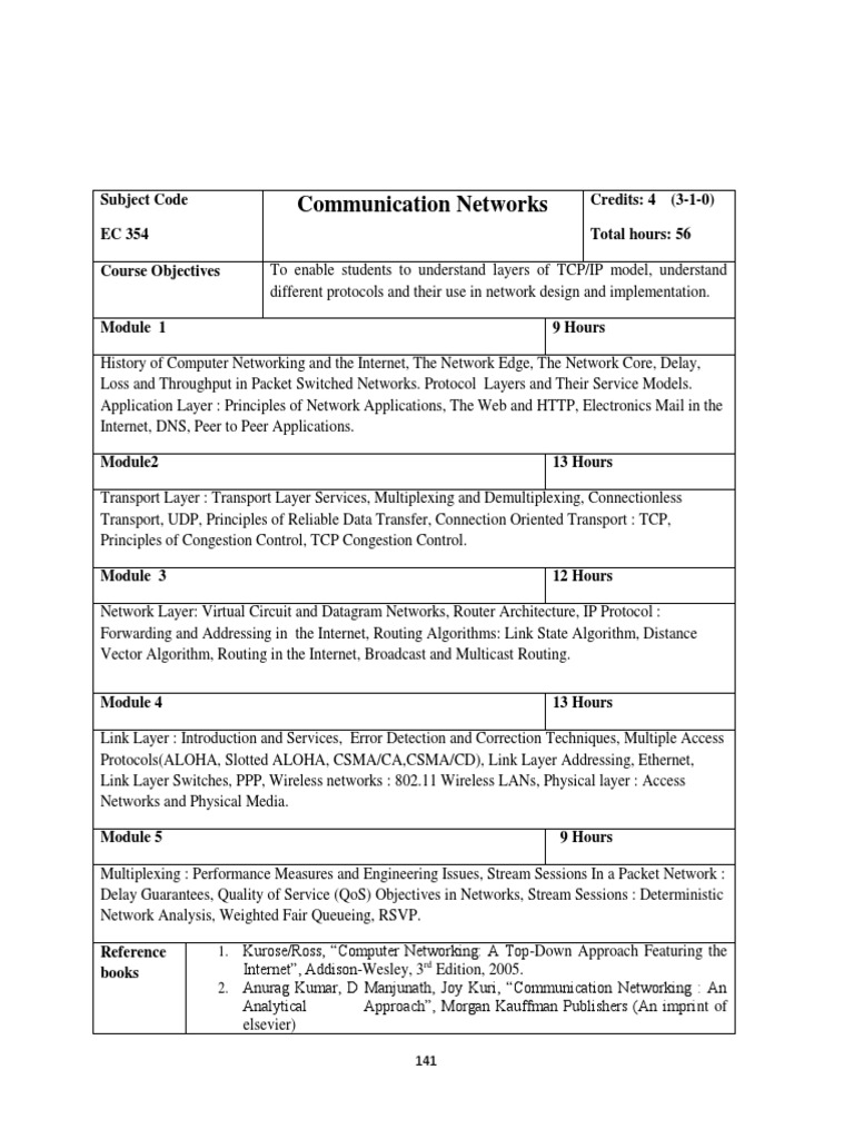 Communication Network | PDF | Computer Network | Network Congestion