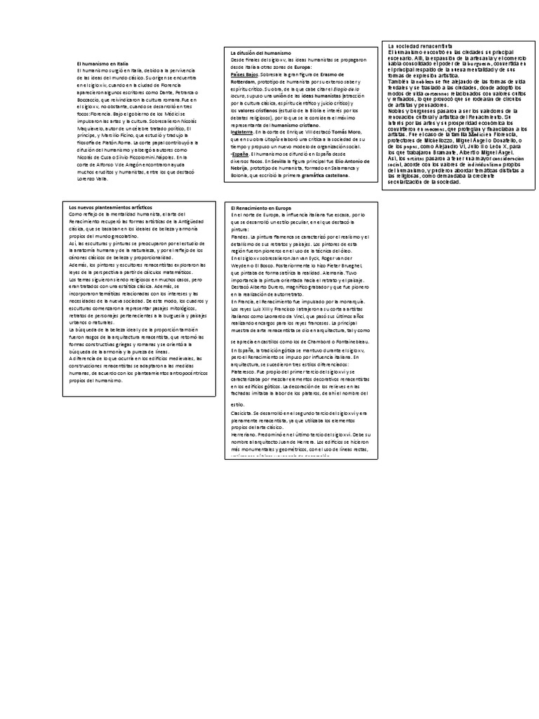 El Humanismo en Italia El Humanismo Surgió en Italia | PDF ...