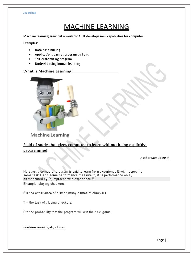 Machine Learning | PDF | Matrix (Mathematics) | Machine Learning