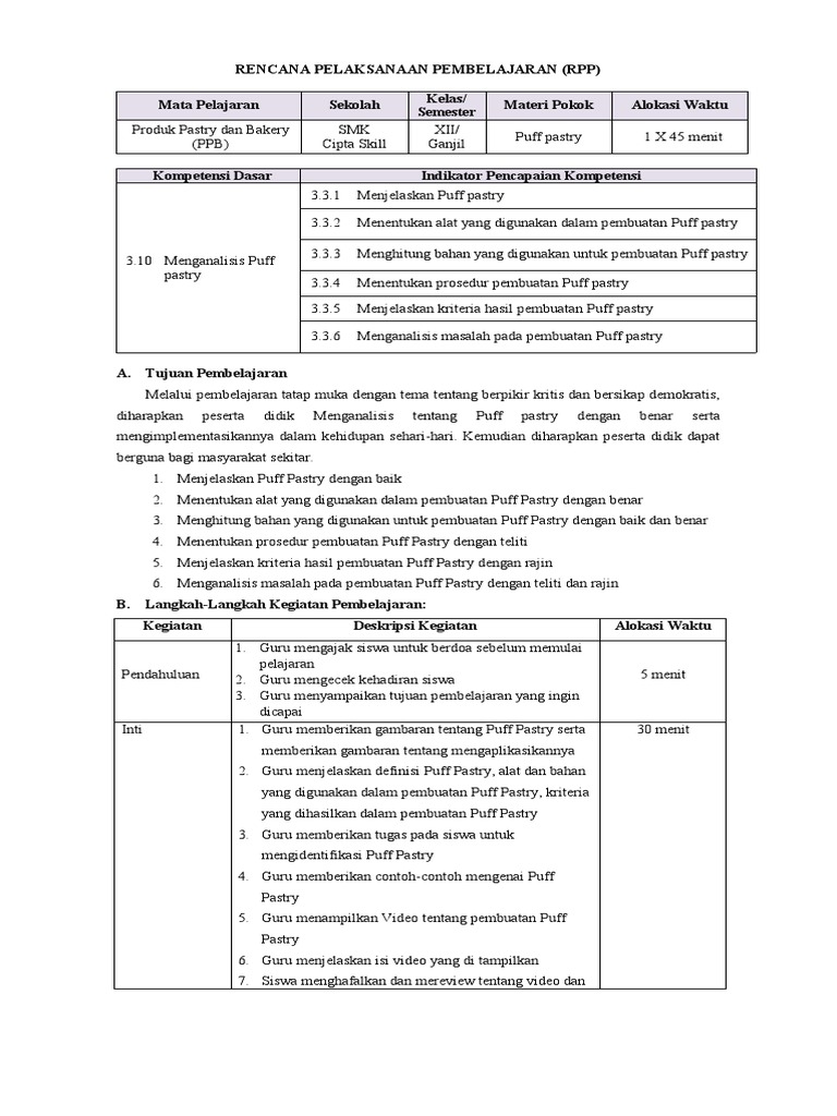 RPP PPB KD 3.10 | PDF
