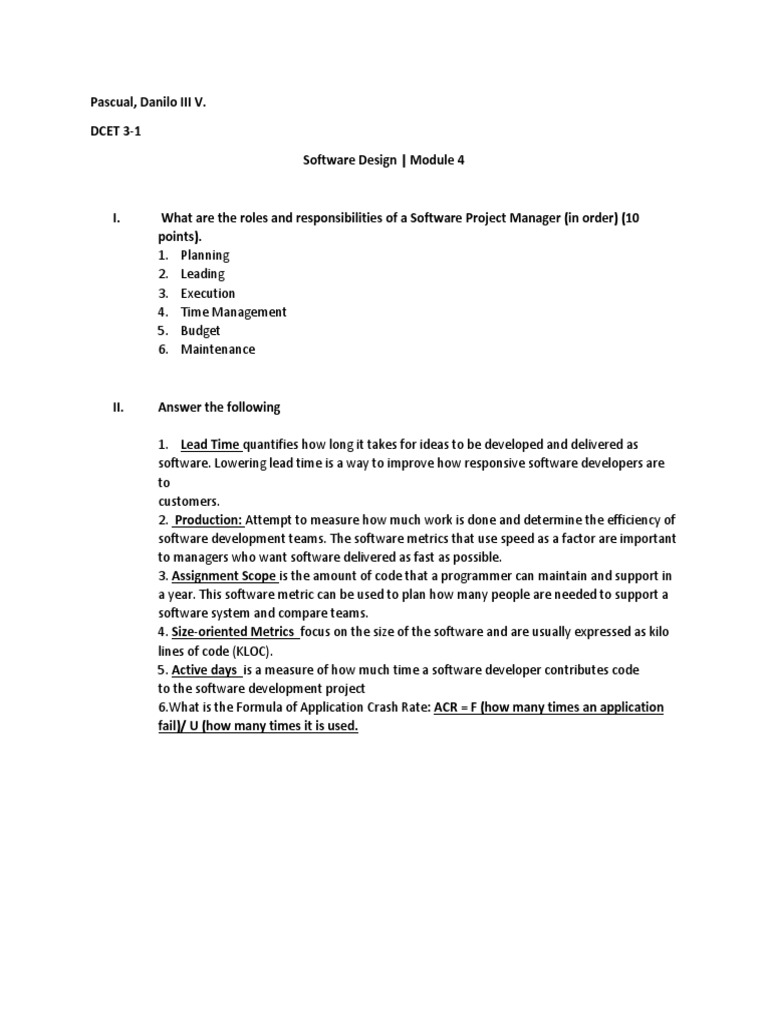 Software Design Assignment Pdf 