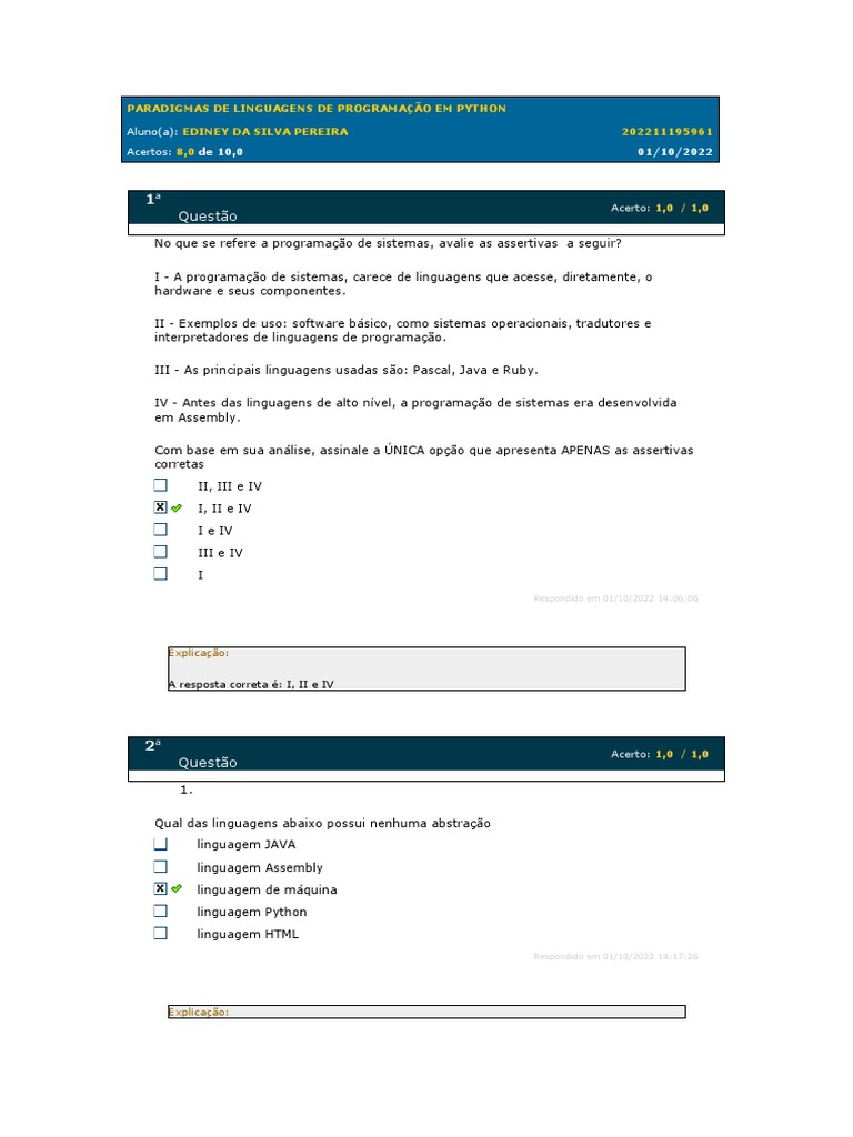 Paradigmas de Linguagens de Programação em Python | Download grátis PDF ...