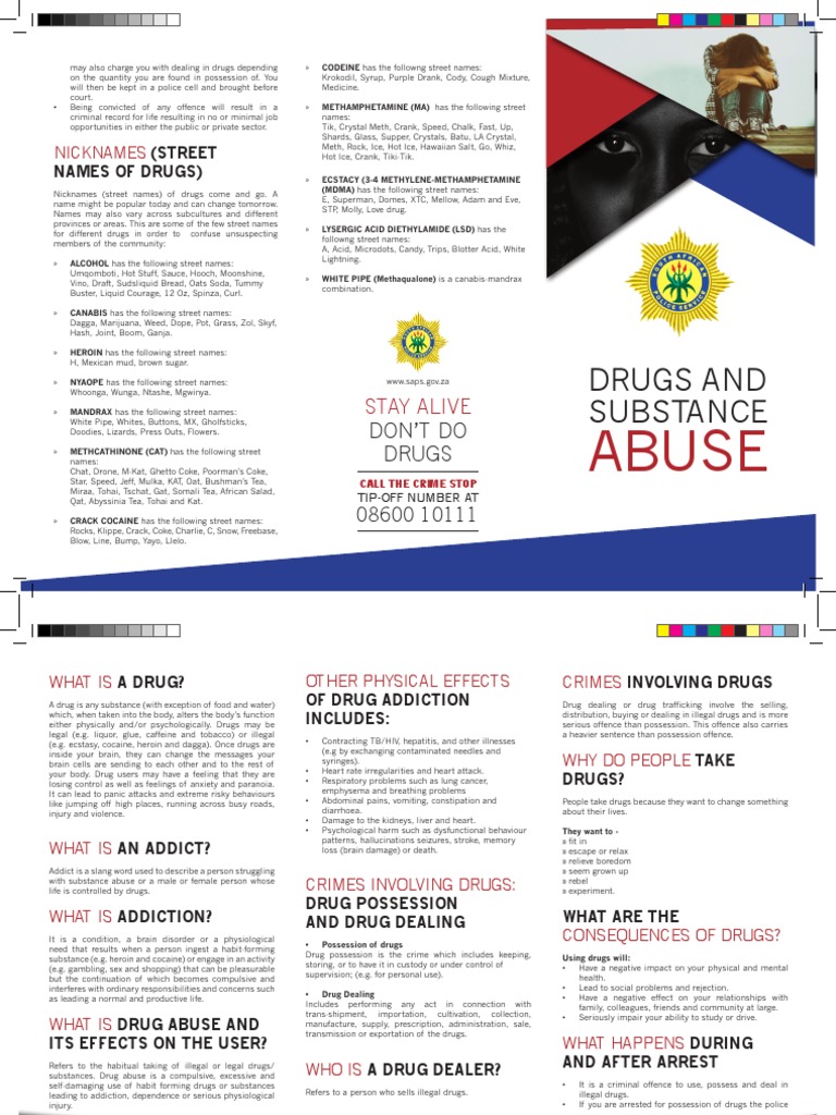 Drugs and Substance Abuse Pamphlet | PDF