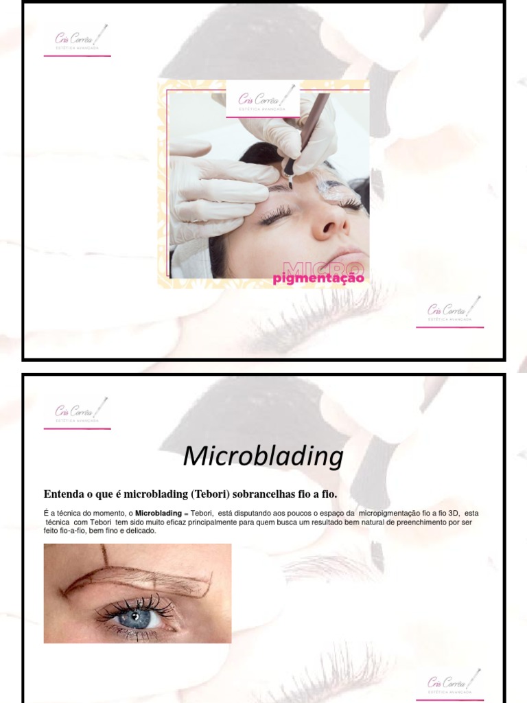 Microblading: Entenda a técnica manual de sobrancelhas fio a fio | PDF | Cor | Vermelho
