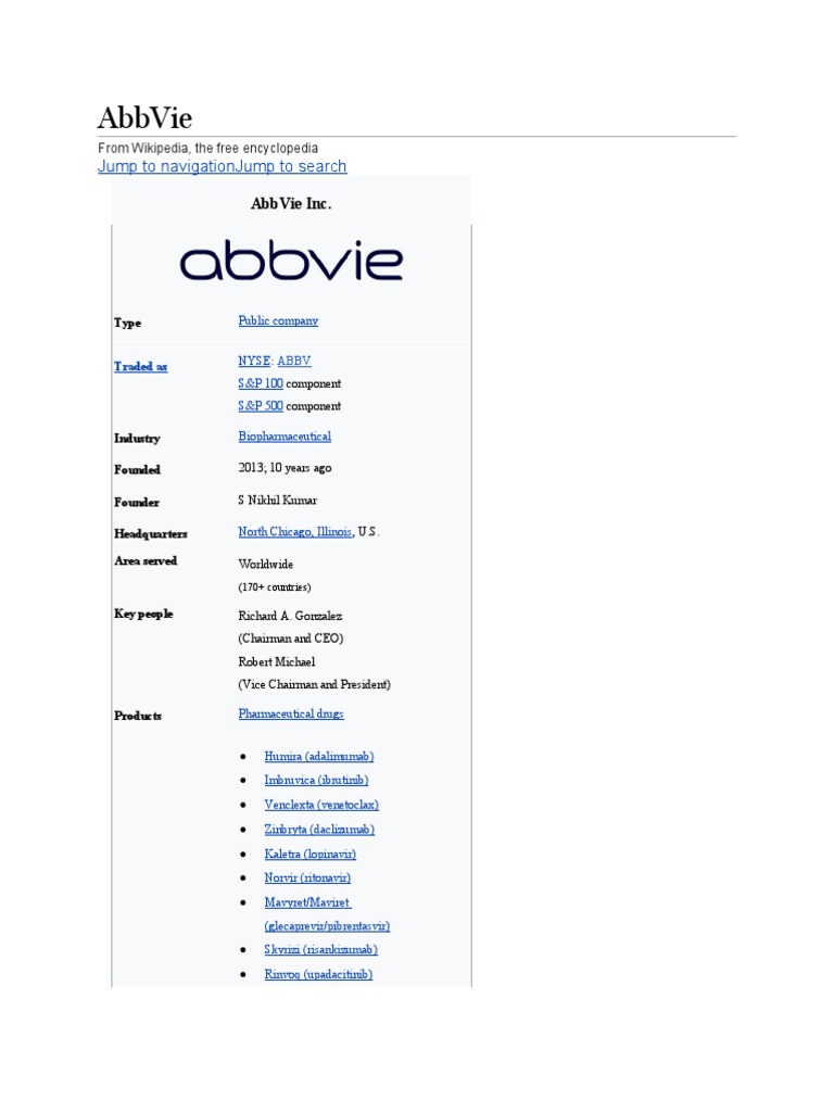 Abb Vie | PDF | Medicine | Health Care