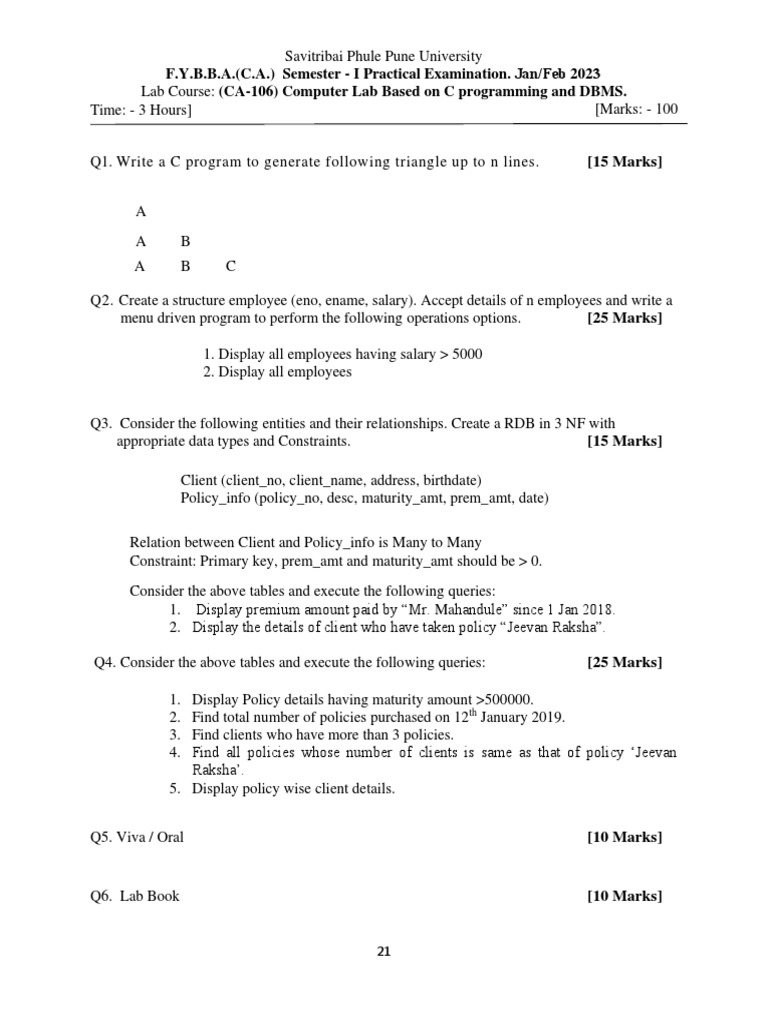 Practical Slip 21 | PDF