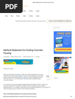 Method Statement For Interlock Pavers | PDF | Concrete | Engineering