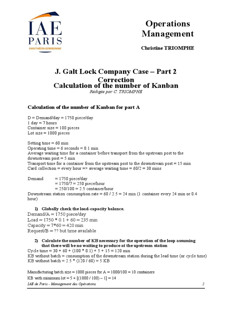 Correction Cas Kanban | PDF | Electrical Engineering