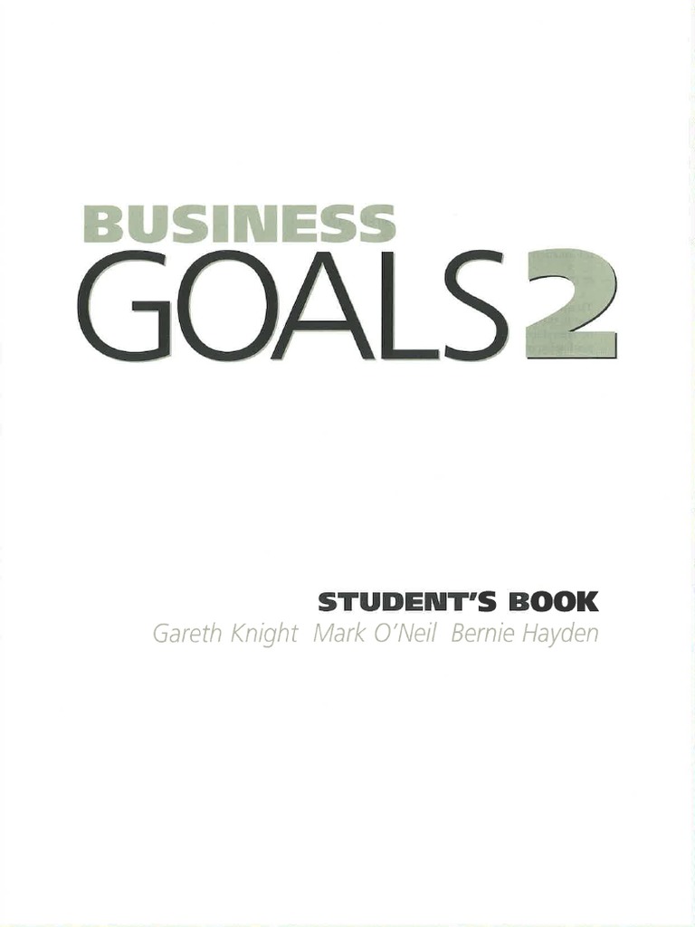 30 Business Goals 2 - Student's Book. | PDF