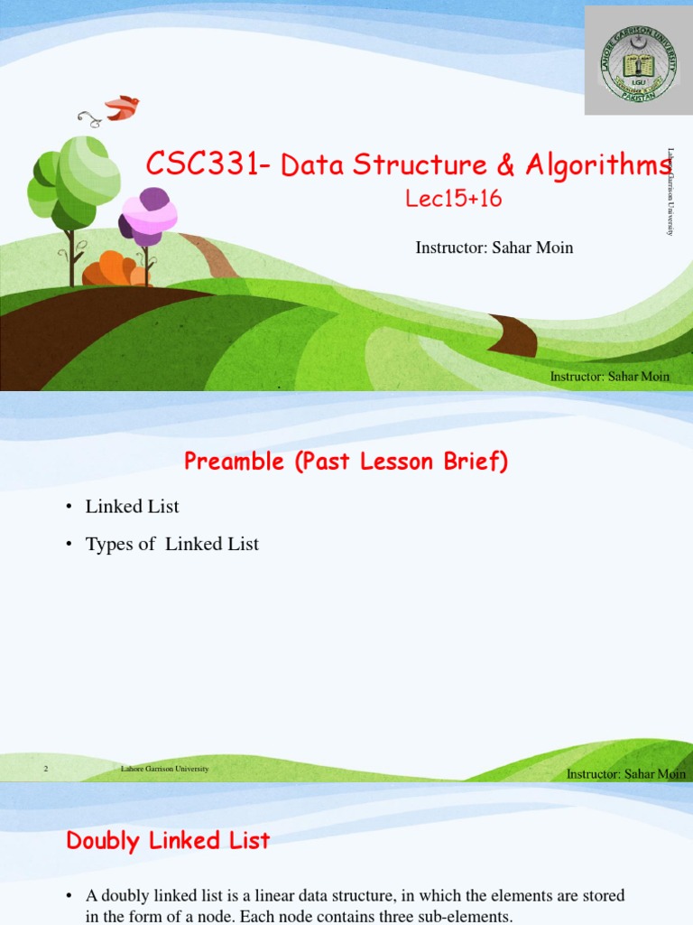 DSA Lec 15+16 (Linked List Part 2 | PDF