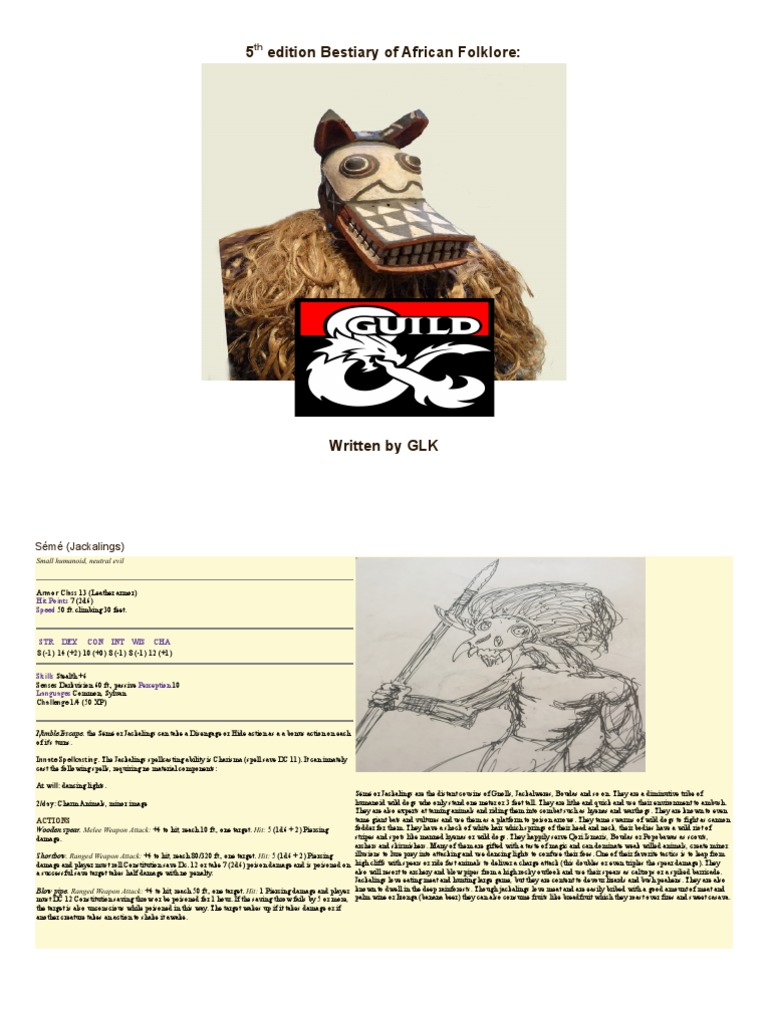 Bestiary of African Folklore | PDF | Werewolves