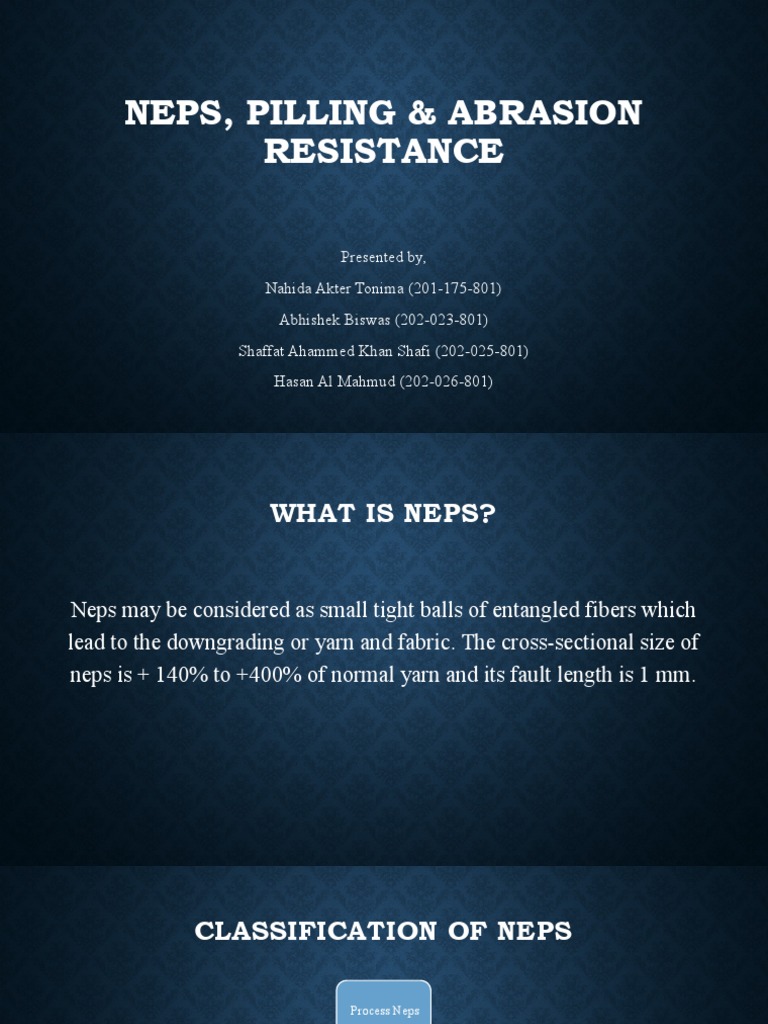 Neps, Pilling & Abrasion Resistance TTQCPresentation01 (1) (Read-Only ...
