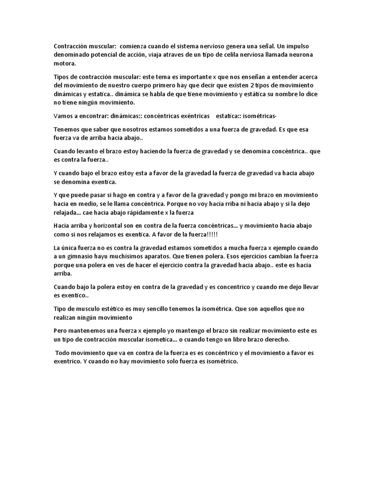 Contracción Muscular | PDF