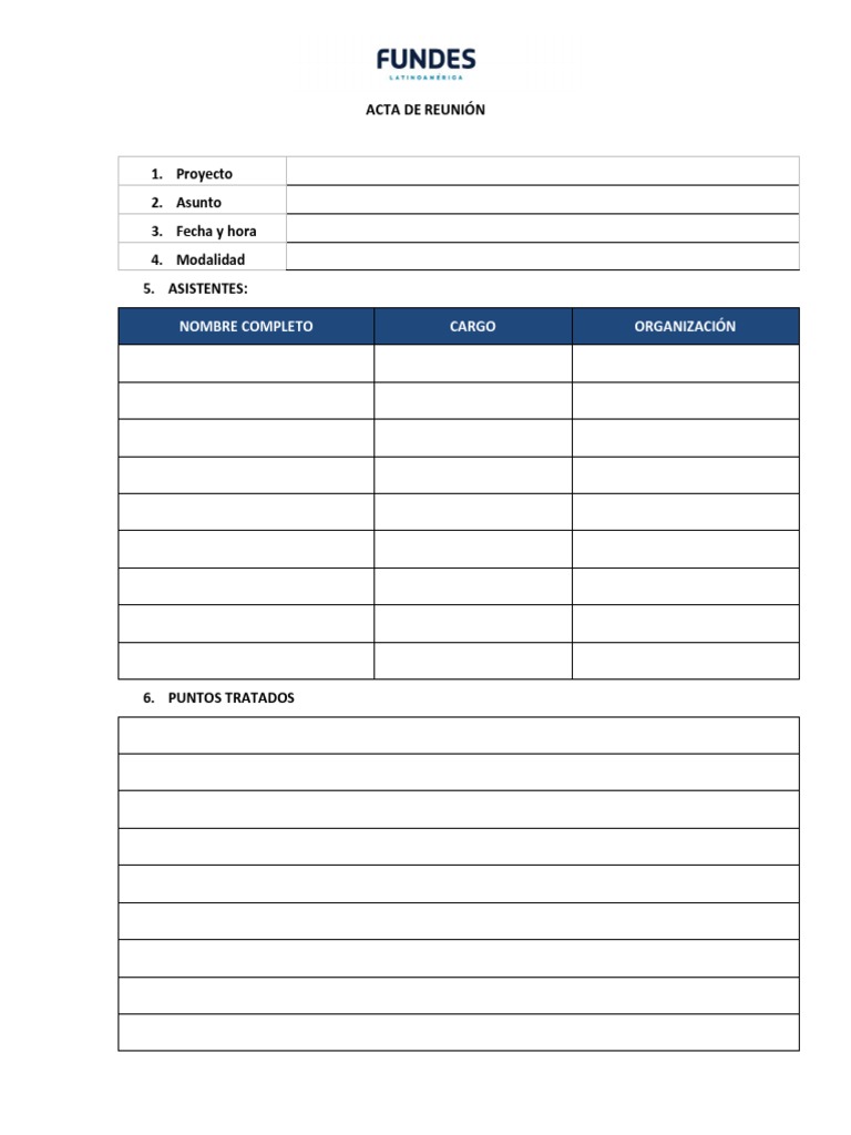 ACTA DE REUNIÓN 2 (2) .PDF FUNDES | PDF | Derecho