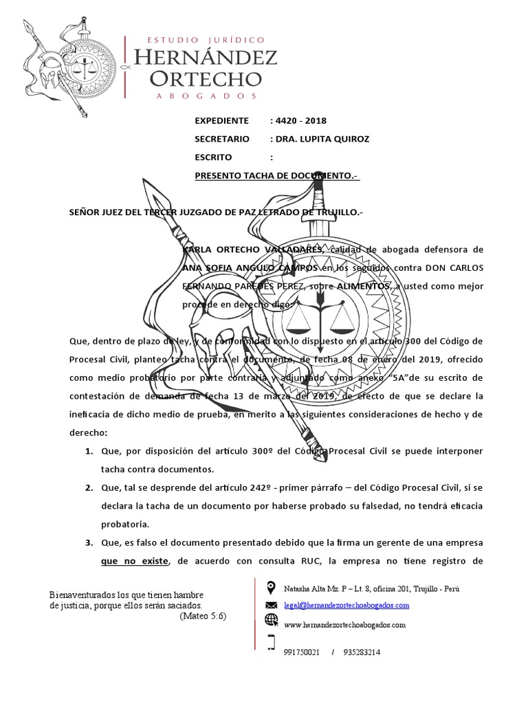 Tacha Por Falsedad | PDF | Gobierno | Justicia