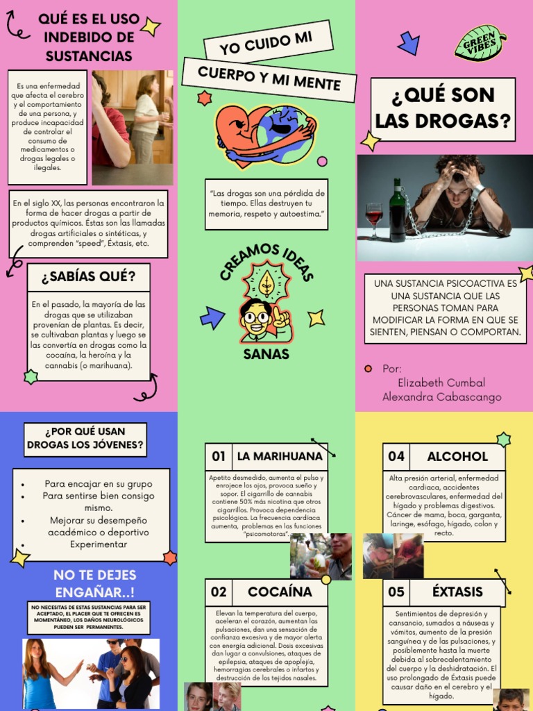 Triptico para El Uso de Sustancias Psicoactivas | PDF | Drogas | Cannabis (Droga)