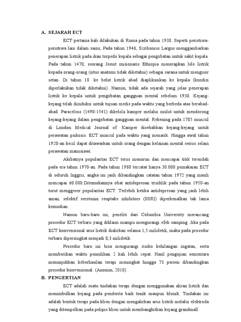 A. Sejarah Ect | PDF