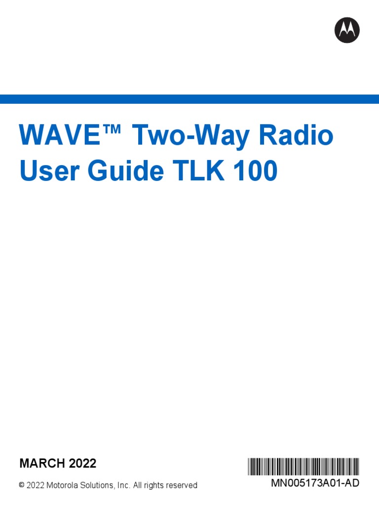 TLK100 WAVE PTX User Guide | PDF | License | Copyright