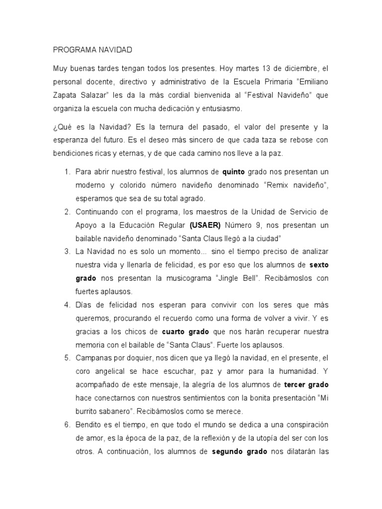 Programa Navidad | PDF | Navidad