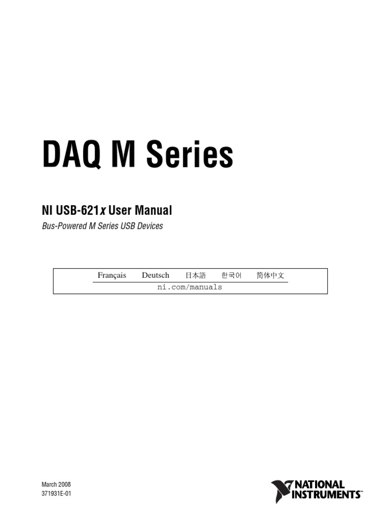 Ni Usb 6211 Manual | PDF | Input/Output | Federal Communications Commission