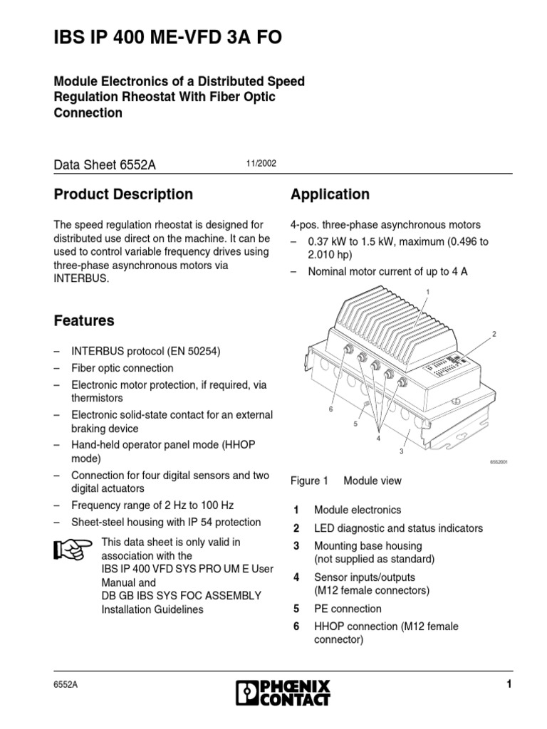 DB GB Ibs Ip 400 Me VFD 3a Fo 6552a GB | PDF | Electric Motor | Rectifier