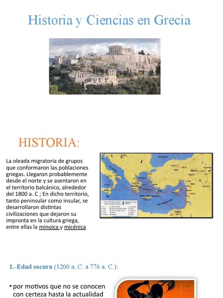 La evolución de la historia y las ciencias en la antigua Grecia | PDF ...
