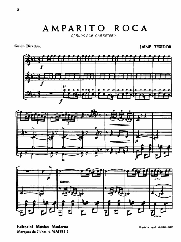 Amparito Roca - Jaime Texidor | PDF