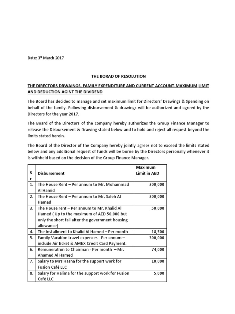 Board Resolution | PDF | Business | Finance & Money Management