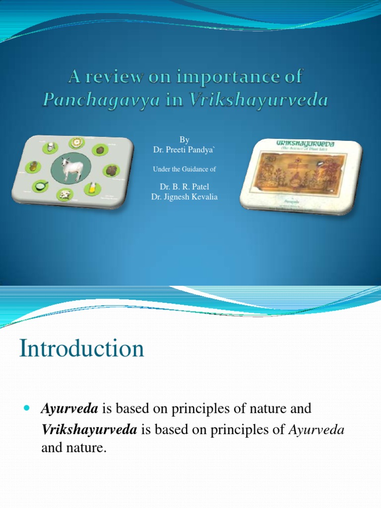 A Review On Importance of Panchagavya in Vrikshayurveda (PDFDrive ...