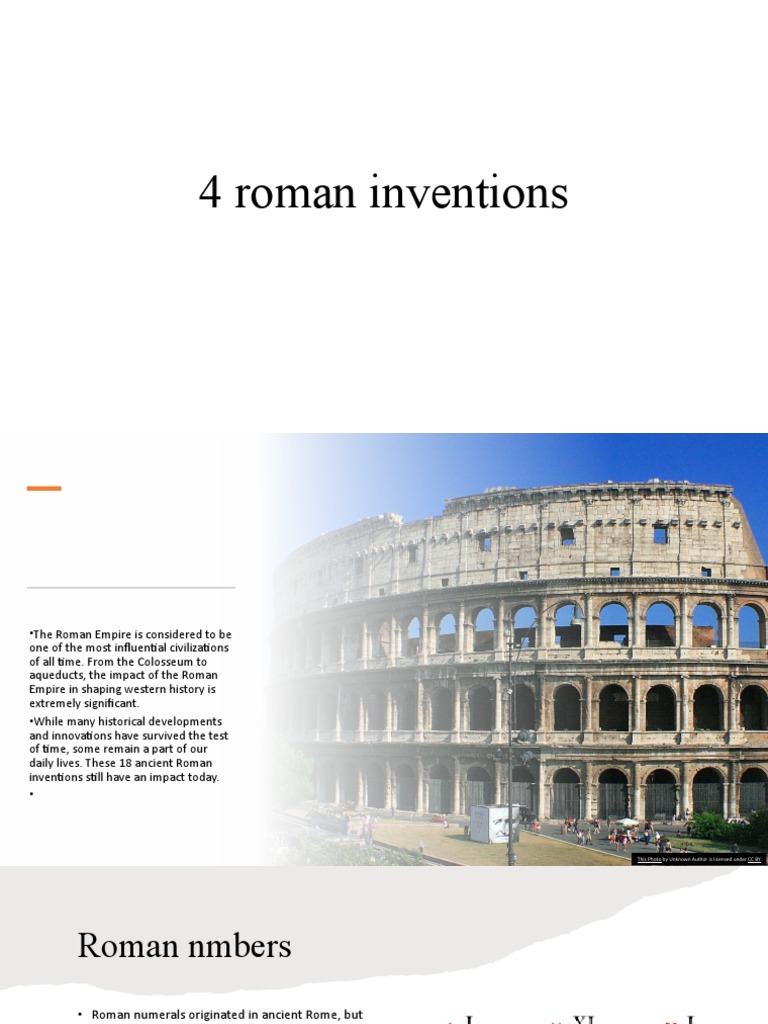Roman Inventions | PDF | Roman Empire | Ancient Rome