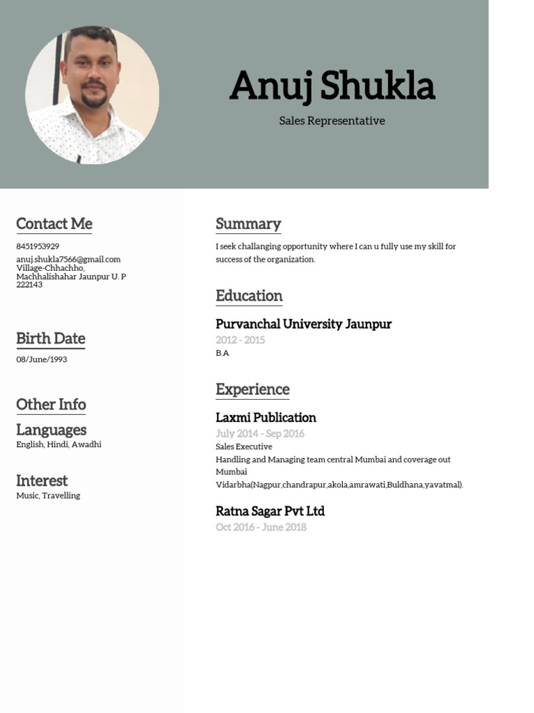 Anuj Shukla Resume | PDF