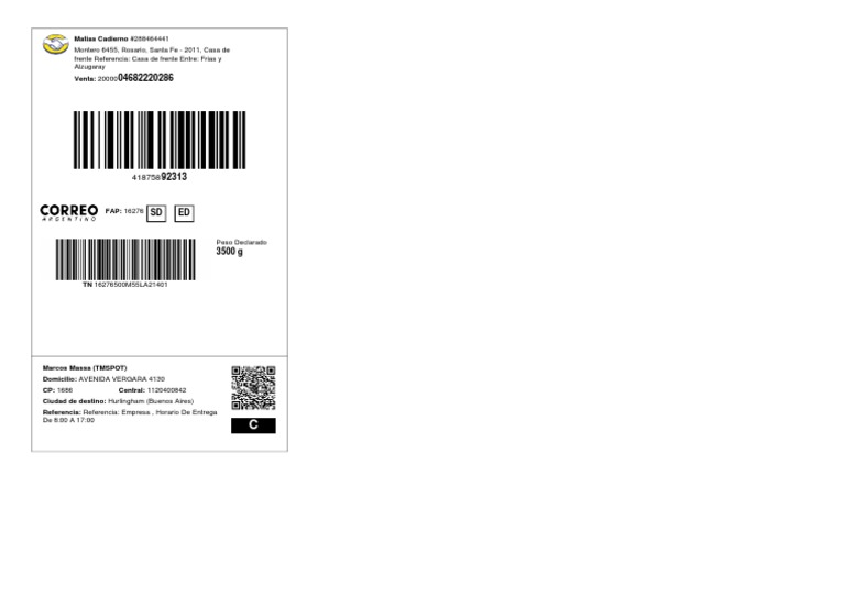 Shipment Labels 221216162551 | PDF
