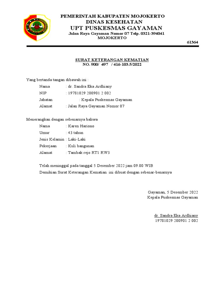 Suket Kematian | PDF