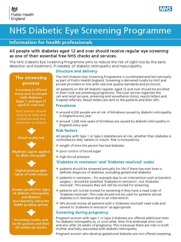 Retinal screening | PDF | Diabetes | Screening (Medicine)