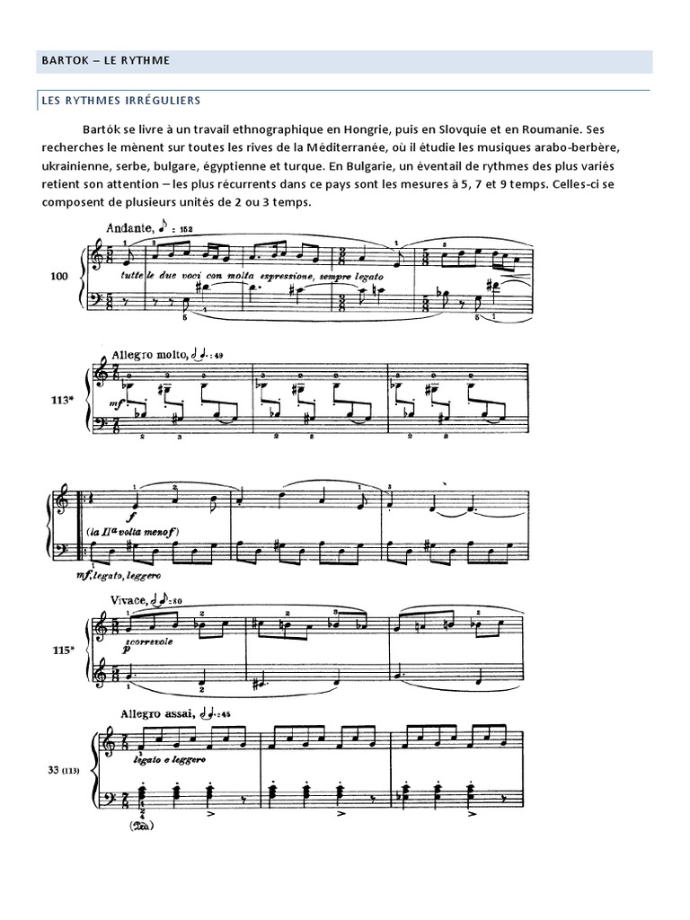 Rythmes irréguliers en musique | PDF | Art | Classiques