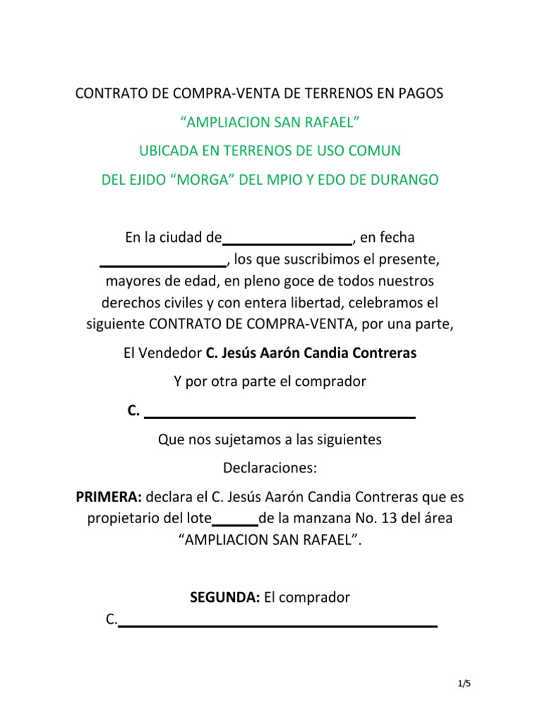 CONTRATO DE COMPRAVENTA Word | PDF | Pagaré | Justicia