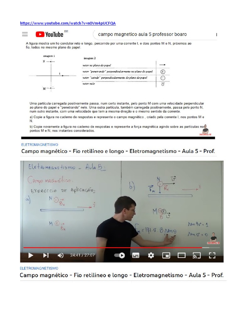 Campo Magnetico Professor Boaro | PDF