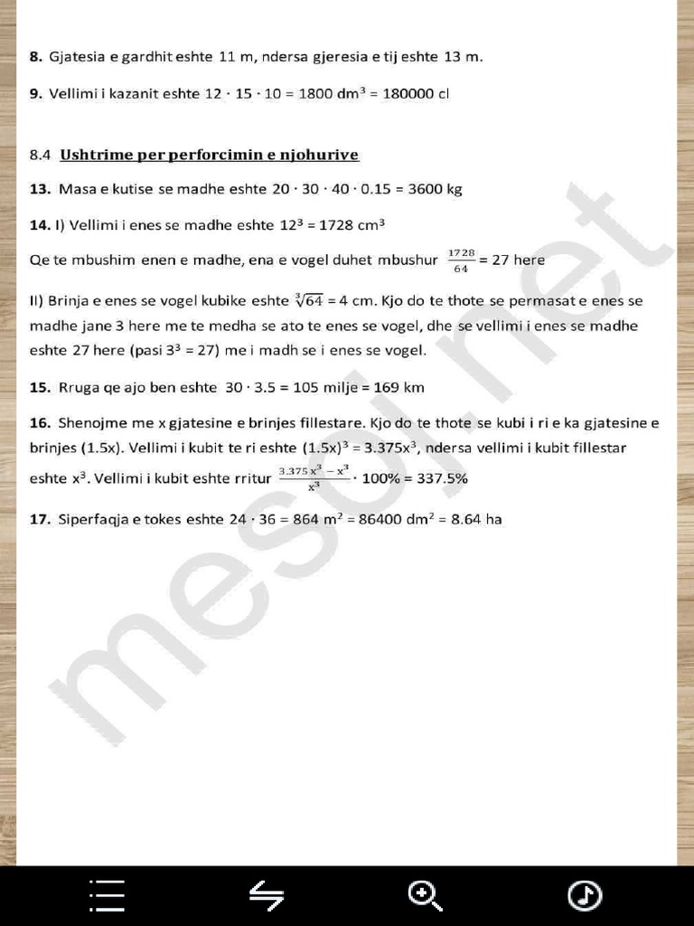 Matematika 9 Libri I Nxenesit (Ideart) - Zgjidhjet | PDF