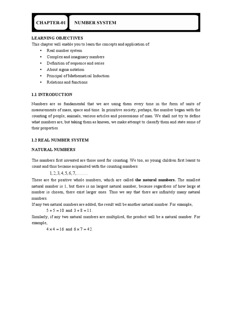 Chapter-1 Number System Final | PDF