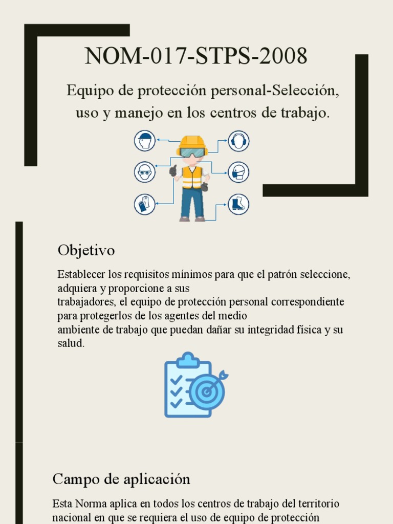 NOM 017 STPS 2008 Presentacion | PDF
