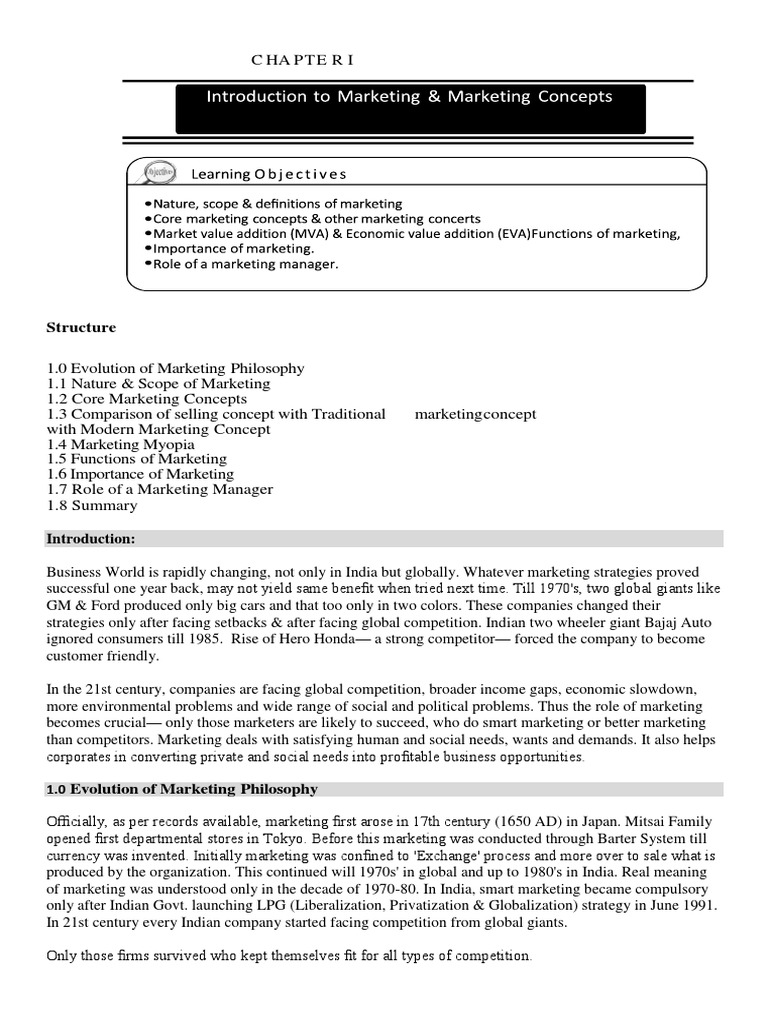 Unit 1 e Book New | PDF | Marketing | Market (Economics)