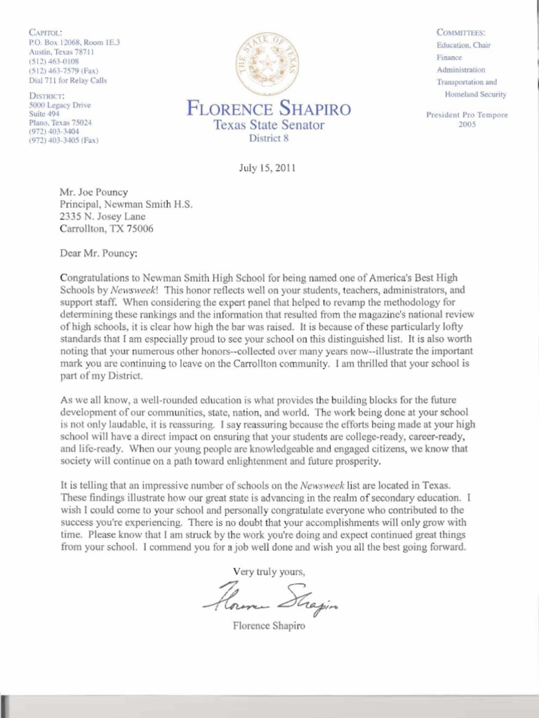 Senator Proclamation Letter | PDF