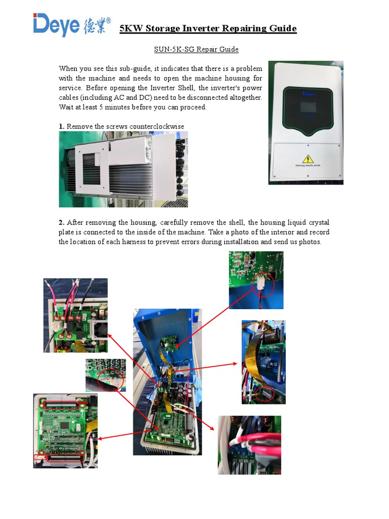 SUN 5kw Storage Fault Codes and Repare Guide 1 | PDF | Power Inverter ...