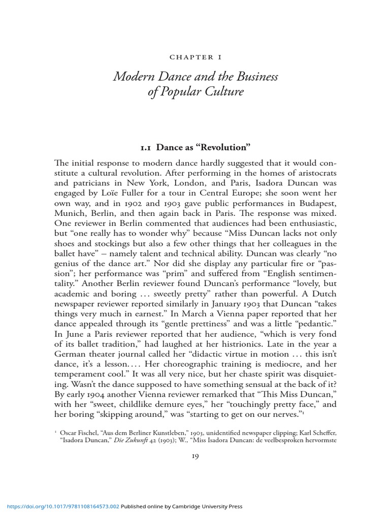 Modern Dance's Cultural Revolution | PDF | Beauty | Aesthetics