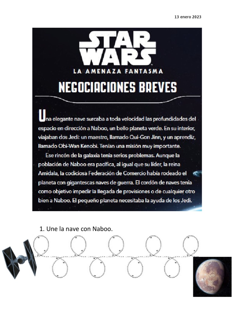 Actividades de Escritura: Fortnite y Naboo | PDF