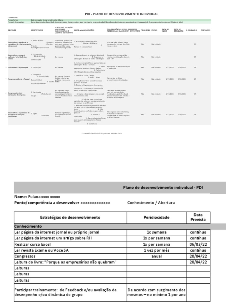 23 Modelo Pdi | PDF | Gestão de recursos humanos | Ciências comportamentais