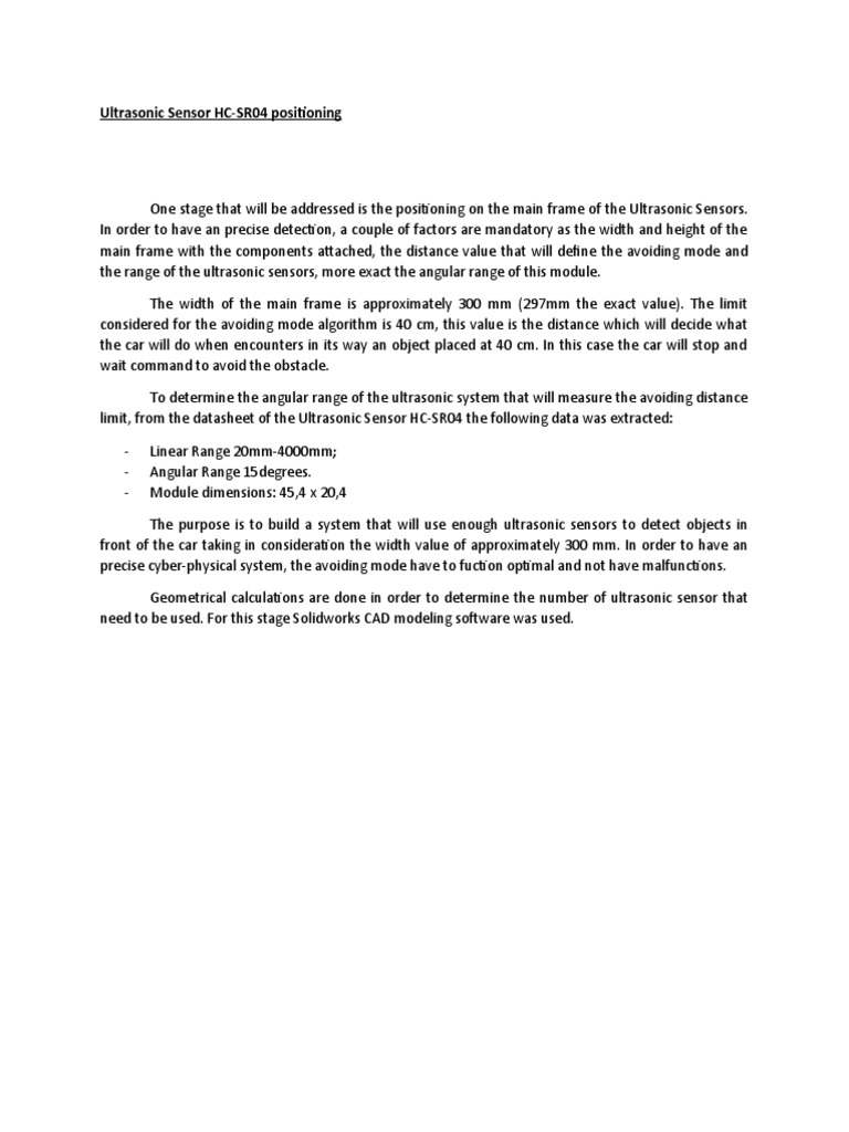 CAD Modeling For Ultrasonic Sensor Positioning | PDF | Ultrasound ...