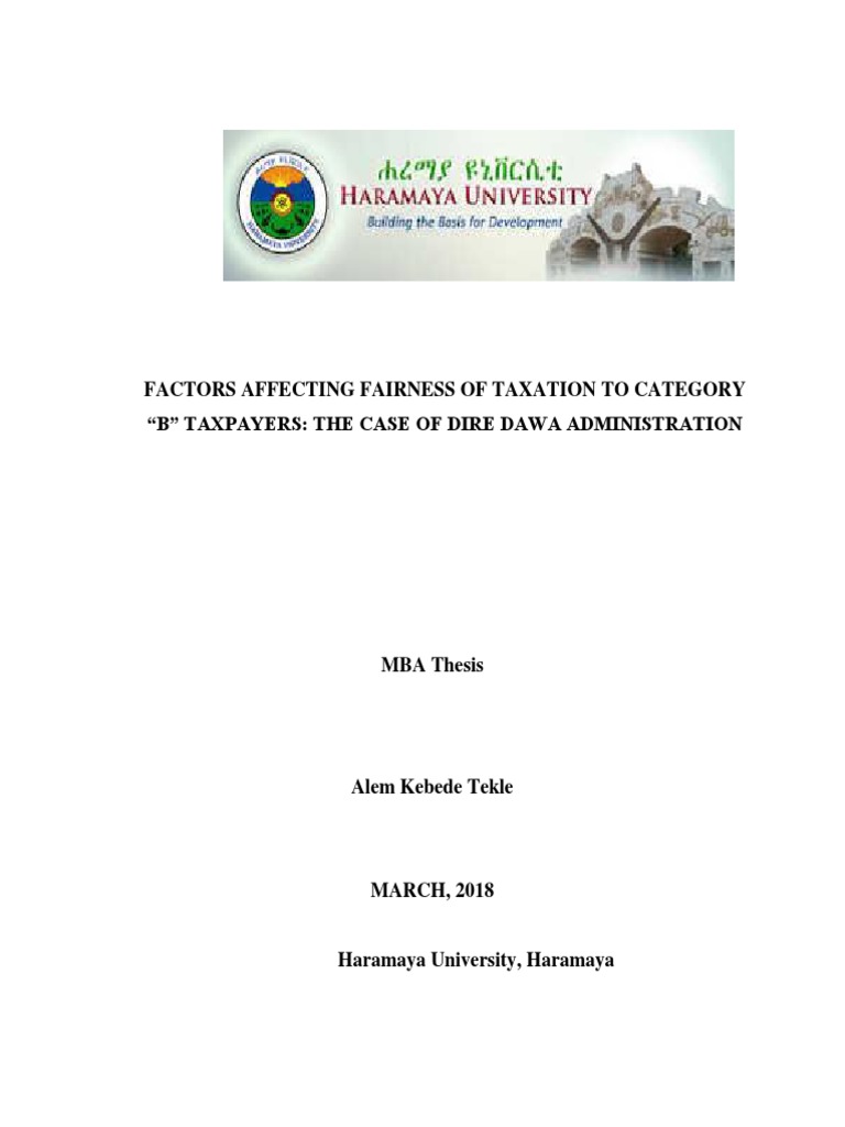 Alem Kebede Tekle | PDF | Taxes | Attitude (Psychology)