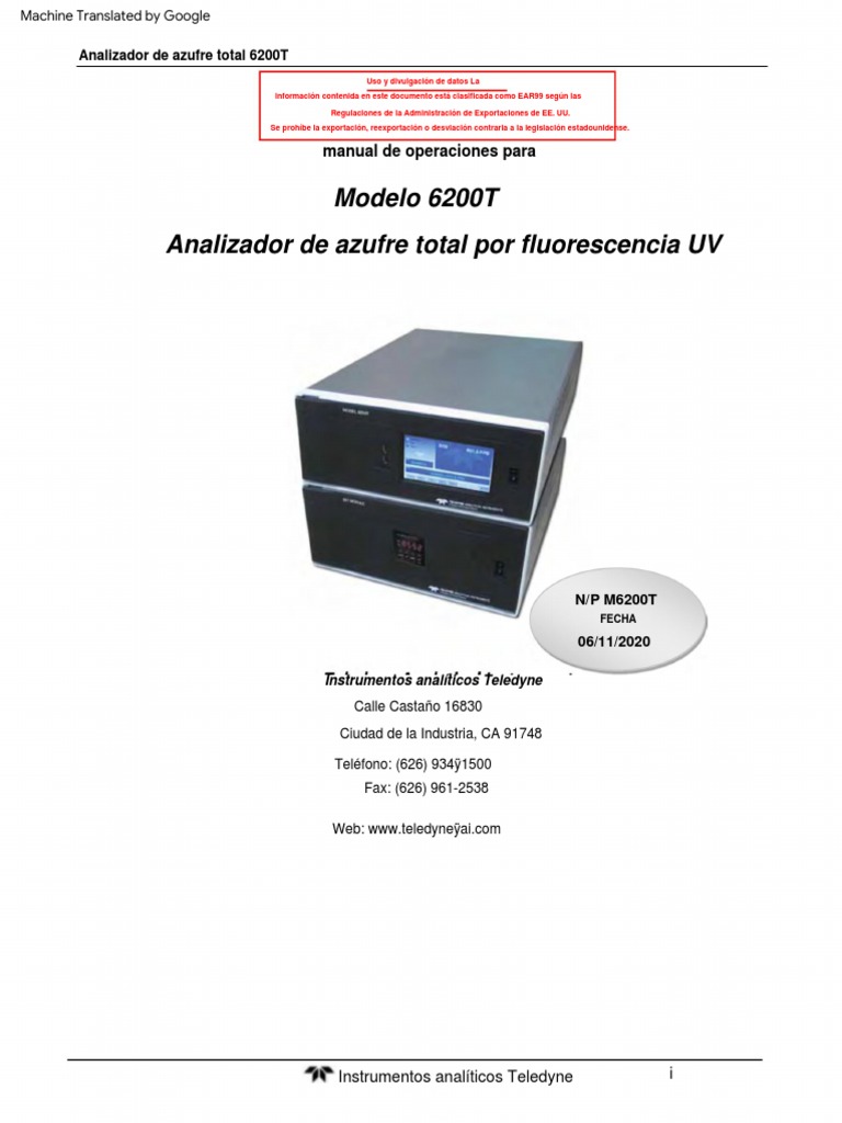 Man 6200t (Tecnico) | PDF | Ultravioleta | Usuario (informática)